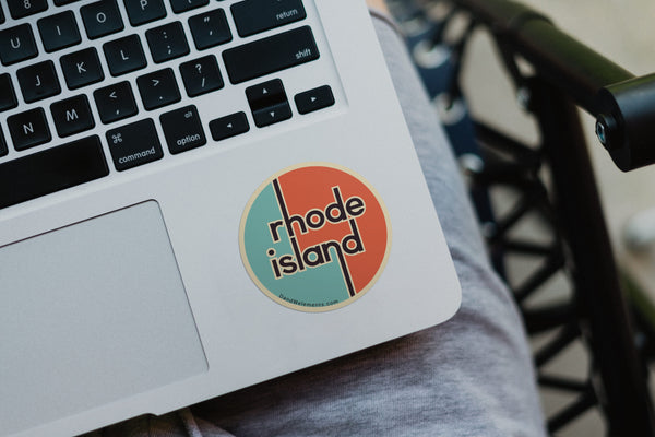 Retro Vintage Rhode Island Sticker - D&W Elements